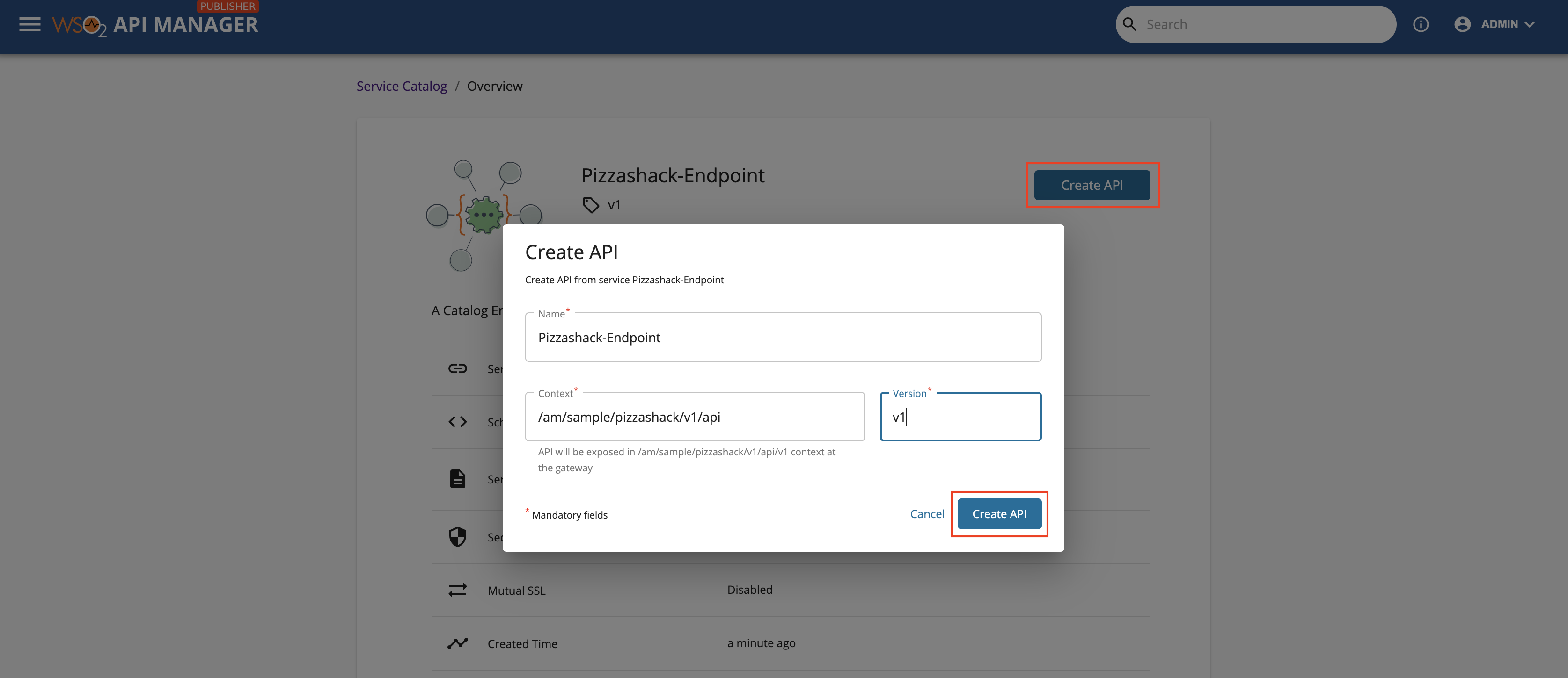 Create an API Using a Service - WSO2 API Manager Documentation